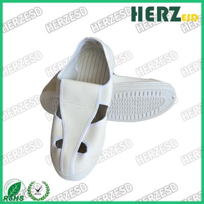 China ESD Safety Shoes Size 35-46 with 10^6-10^9 Ohm Surface Resistance - HZ-4306 PVC/PU Sole 4-Eye Design for sale
