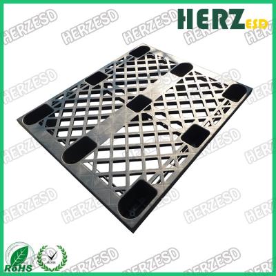 China HZ-2709 Conductive Stackable ESD Pallet 1200x1000x145mm with 800kg Dynamic and 2000kg Static Load Capacity for sale