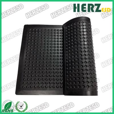 China HZ-930 ESD Rubber Anti-Fatigue Floor Mat 610x910x12.5mm 3kg with 10³-10⁹ Ohm Surface Resistance for sale