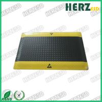 China Yellow Black ESD Anti-Fatigue Mat 20mm Thick with 10⁸-10⁹ Ohm Surface Resistance for Electronics Manufacturing for sale