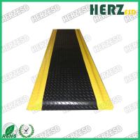 China HZ-418 Yellow Black ESD Antifatigue Mat 610x910x20mm with 10⁸-10⁹ Ohm Surface Resistance for Electronics Manufacturing for sale