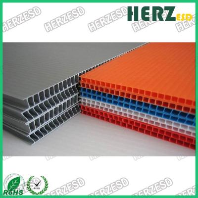 China Conductive PP Sheet ESD Corrugated Plastic Sheet Lightweight Max Width 1.5M Thickness 2-8mm for sale