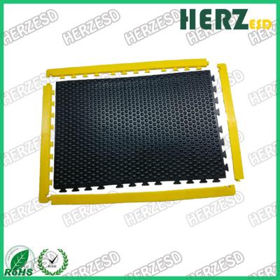 China 12.5mm ESD Rubber Anti-Static Anti-Fatigue Mat 610x910mm with 10⁶-10⁹ Ohm Surface Resistance for sale