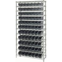 China HZ-28102 Chrome Plated ESD Wire Mesh Shelf Trolley 1500mm Height with 70kg Castors for Cleanroom Workshop for sale