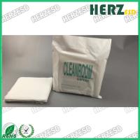 China White Polyester Cleanroom Wipes Class 100 - 9x9 Inch Laser-Sealed Lint-Free Microfiber for sale