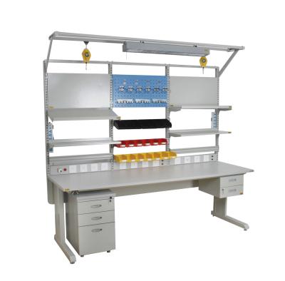 China 2250x750mm Resin Ceramic ESD Workbench with Adjustable Height and 30kg Load Capacity for sale