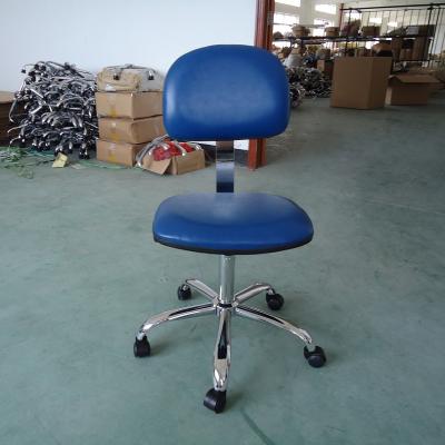 China 10e9 ohm 320mm Radius Antistatic PU Leather ESD Safety Chair for sale