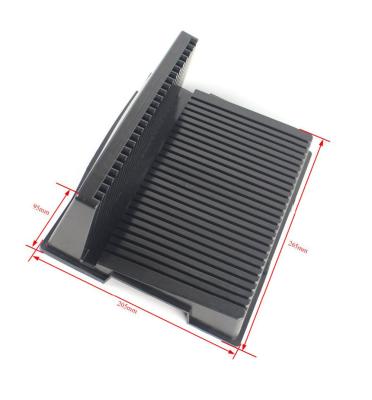 China L-Type 25 Slot PCB Circulation ESD Plastic Rack Holder with 9mm Pitch and 265x205x95mm Dimensions for sale