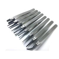 China 130mm Ceramic tips Interchangeable ESD Stainless Steel Tweezers for sale