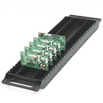China ESD PCB Circulation Rack HZ-2708 - 485x175x50mm Anti-static Storage with 50 Slots and 135°C Heat Resistance for sale