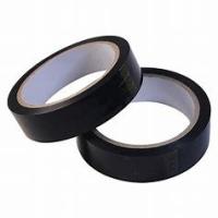 China HZ-1401B ESD Warning Tape - Yellow Printed Electrostatic Protection Tape with 76mm Core for Carton Sealing for sale