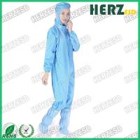 China ESD Anti-Static Work Coverall - 98% Polyester with 10⁶-10⁹ Ohms Surface Resistance for Electronics Manufacturing for sale
