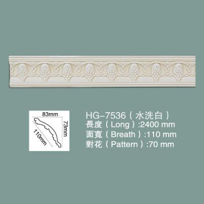 China Foam Skirting PU Ceiling Moulding Cornice HG-7536 - Fire-Proof Waterproof Polyurethane with 80% Cost Savings for sale