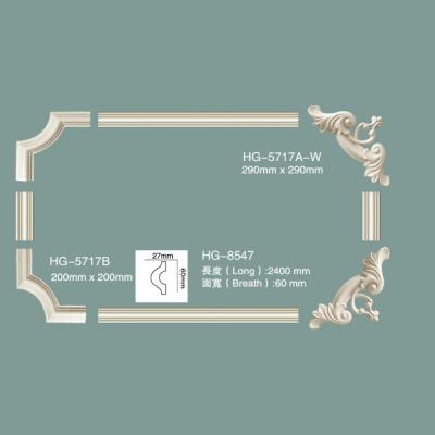 China Decorative PU Corner Moulding HG-5717 - Fire-Proof Water-Resistant Interior Trim with 80% Cost Savings for sale