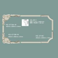 China Decorative PU Corner Moulding HG-5719 - Fire-Proof Waterproof Polyurethane Trim with 80% Cost Savings for sale