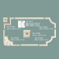 China HG-5703C Decorative PU Corner Moulding with 80% Cost Savings and Fire-Proof Certification for Interior Applications for sale