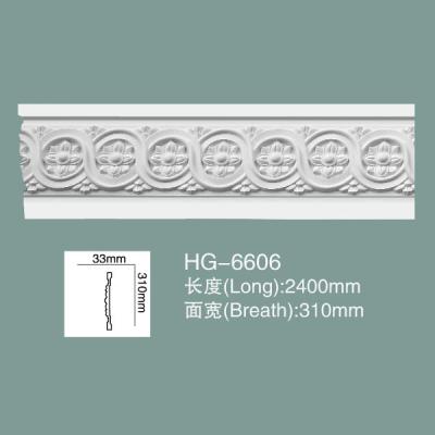 China HG-6606 PU Chair Rail and Wall Baseboard Moulding - Fire-Proof Polyurethane with 80% Cost Savings for sale