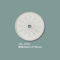 China High Density PU Medallion Molding Ceiling Rose HG-5942 - Fire-Proof Water-Proof Polyurethane Decoration with 80% Cost Savings for sale