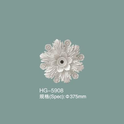 China HG-5908 Polyurethane Ceiling Medallion - Fire-Proof PU Ceiling Tile with 80% Cost Savings vs Wood for sale