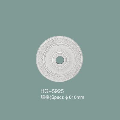 China PU Ceiling Medallion HG-5925 - Fire-Proof Water-Resistant Polyurethane Ceiling Tile with 80% Cost Savings for sale