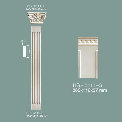 China PU Pillar Roman Column Moulding HG-5111 - Fire-Proof Waterproof Polyurethane Decorative Trim with 80% Cost Savings for sale