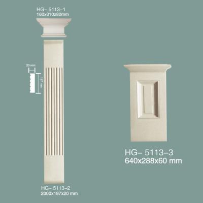China PU Pillar Roman Column Moulding HG-5113 - Fire-Proof Polyurethane Decorative Column with 80% Cost Savings for sale