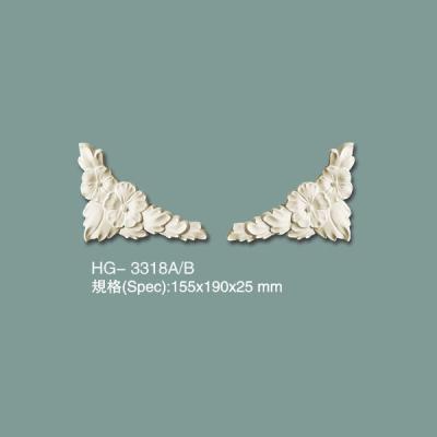 China HG-3318 Decorative PU Wall Moulding Ornaments - Fire-Proof, Water-Proof with 80% Cost Savings vs Wood for sale