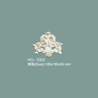 China HG-3322 Decorative PU Wall Moulding Ornaments - Fire-Proof & Water-Proof Interior Trim with 80% Cost Savings for sale