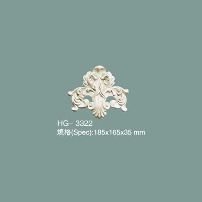 China HG-3322 Decorative PU Wall Moulding Ornaments - Fire-Proof & Water-Proof Interior Trim with 80% Cost Savings for sale