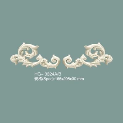 China HG-3324 High Density Polyurethane Onlay Scroll - Fire-Proof Waterproof Decorative Moulding with 80% Cost Savings for sale