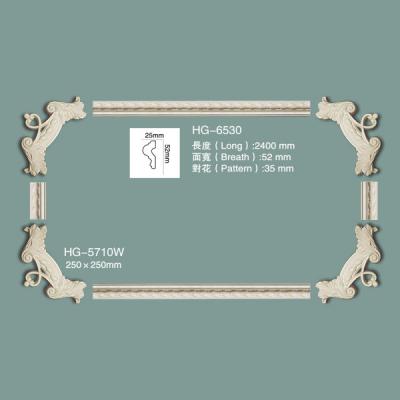 China HG-5710 Decorative PU Corner Moulding and Frames - Fireproof Waterproof Interior Trim with 80% Cost Savings for sale