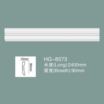 China Wholesale Polyurethane Wall Moulding Dado Rail Foam Skirting Board PU Wall Baseboard HG-8573 for sale
