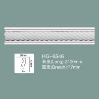 China PU Chair Rail Dado Rail Foam Skirting Board PU Wall Baseboard HG-6546 for sale