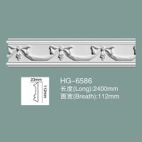 China PU Wainscoting Dado Rail PU Wall Baseboard Polyurethane PU Moulding HG-6586 for sale