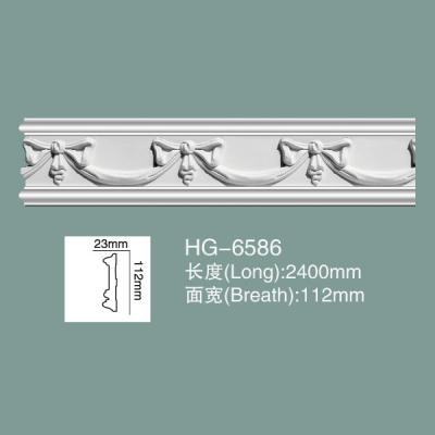 China PU Wainscoting Dado Rail PU Wall Baseboard Polyurethane PU Moulding HG-6586 for sale