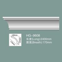 China PU Ceiling Moulding Polyurethane Crown Moulding HG-9608 for sale