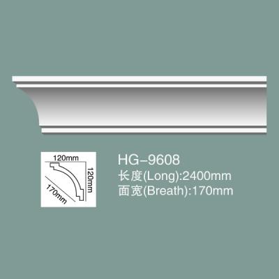 China PU Ceiling Moulding Polyurethane Crown Moulding HG-9608 for sale