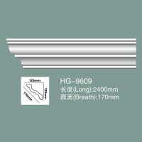 China PU Ceiling Moulding Polyurethane Crown Moulding HG-9609 for sale