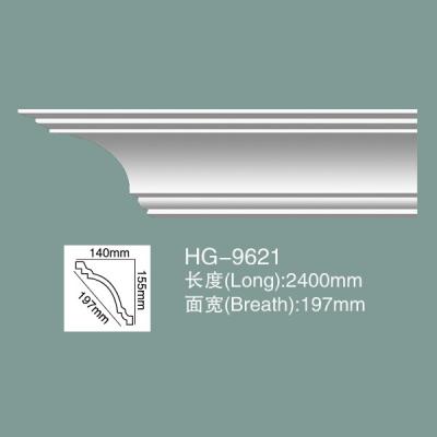 China Foam Skirting Cornice Moulding Polyurethane Crown Moulding HG-9621 for sale