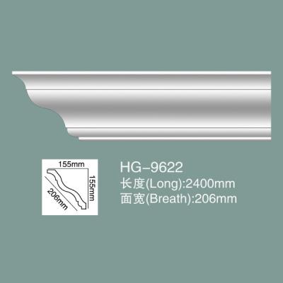 China Foam Skirting Cornice Moulding Polyurethane Crown Moulding HG-9622 for sale