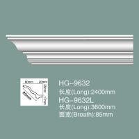 China Foam Skirting Ceiling Cornice Polyurethane Crown Moulding HG-9632 for sale