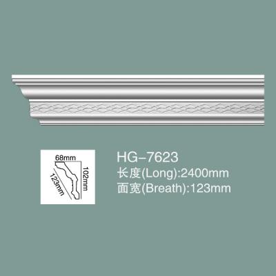 China Ceiling Cornice Cornice Moulding PU Ceiling Moulding HG-7623 for sale