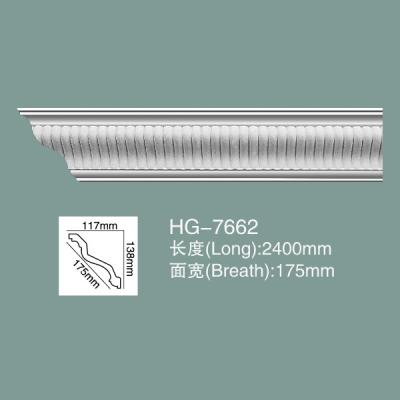 China Foam Skirting Cornice Moulding PU Ceiling Moulding HG-7662 for sale