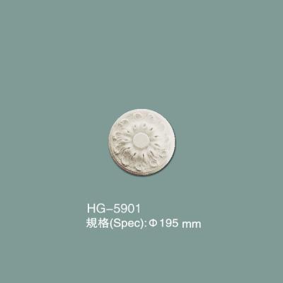 China HG-5901 Polyurethane Ceiling Medallion PU Ceiling Tile for sale