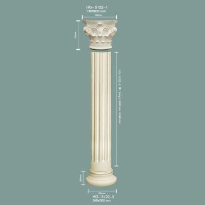 China PU Roman Column HG-5122 Decorative Moulding - Fire-Proof Water-Resistant Interior Architectural Element for sale