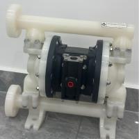 China 1 Inch PVDF Plastic Diaphragm Pump - 0.75 HP Pneumatic Power with 1/4-18 NPTF Ports for sale