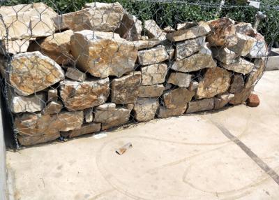 China Hot Dip Galvanized 60mm 80mm Wire Cage Stone Retaining Walls for sale