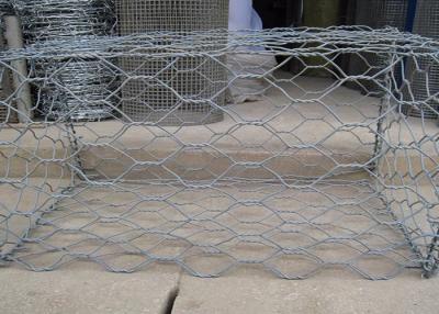 China Flood Control 2X1X1m 2.7mm Pvc Coated Gabion Baskets for sale