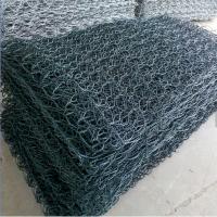 China Green Color 60x80mm 2.0mm Dia Pvc Coated Gabion Baskets for sale