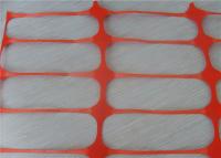 China 65 X 35mm Orange Safety Warning 50m Plastic Netting Mesh For Building Fencing for sale